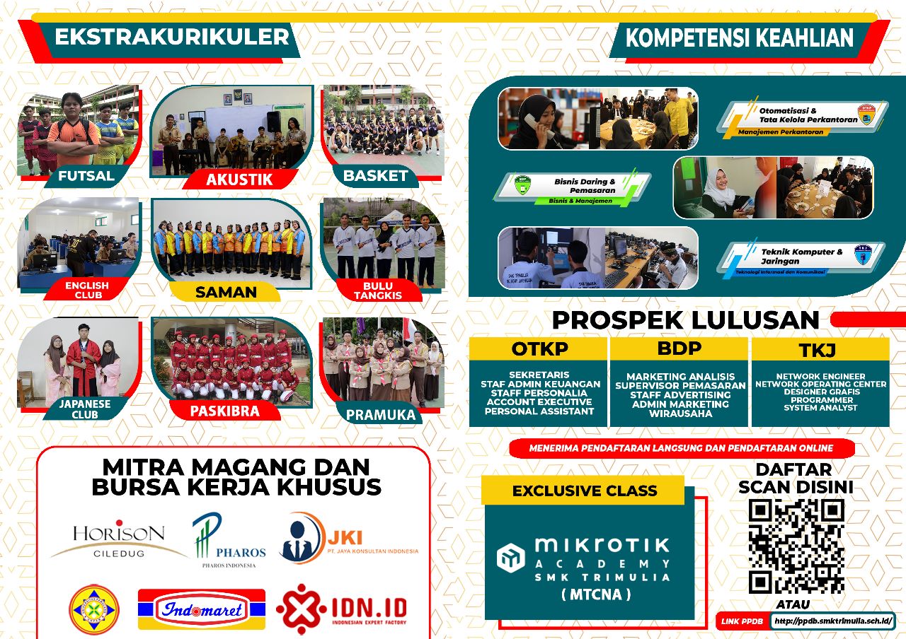 Penerimaan Siswa/i Baru SMK TRIMULIA Jakarta Tahun 2023/2024