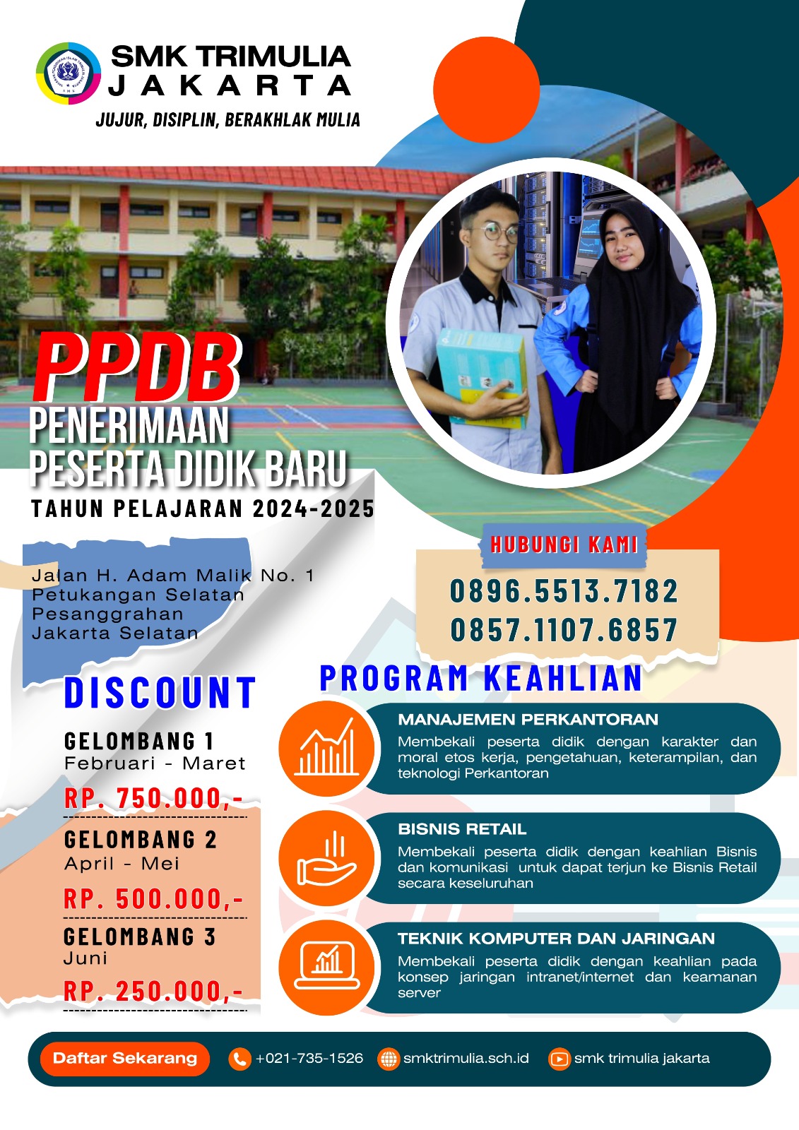 SMK Trimulia Jakarta Buka Pendaftaran Siswa Baru dengan 3 Program Keahlian Unggulan